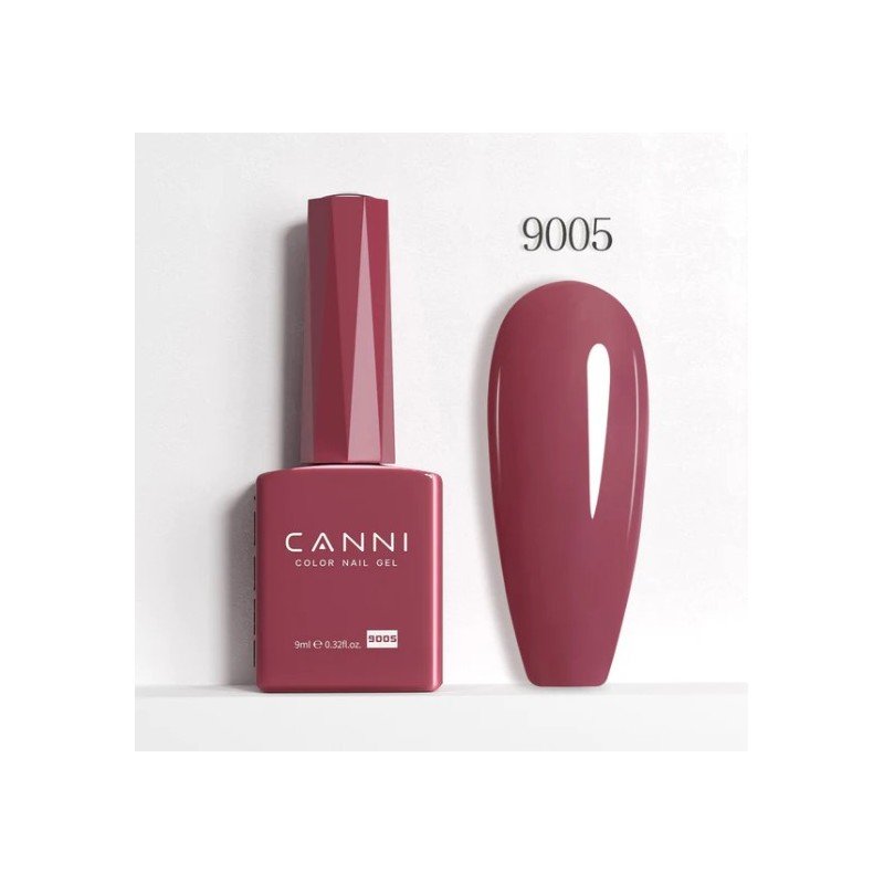 CANNI 9005 geel-lakk – Veinipunane roosa, 9 ml | UV/LED